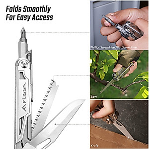 FLISSA 4-7/8” Survival Knife and 16 in 1 Multitool