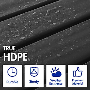 BRIOPAWS Folding Adirondack Ottoman, HDPE Adirondack Chair Footrest Weather Resistant, Plastic Outdoor Footstool for Patio Backyard Poolside Porch Deck Lawn Indoor, Apricot, 19.7W x 18.5L x 13H Inch