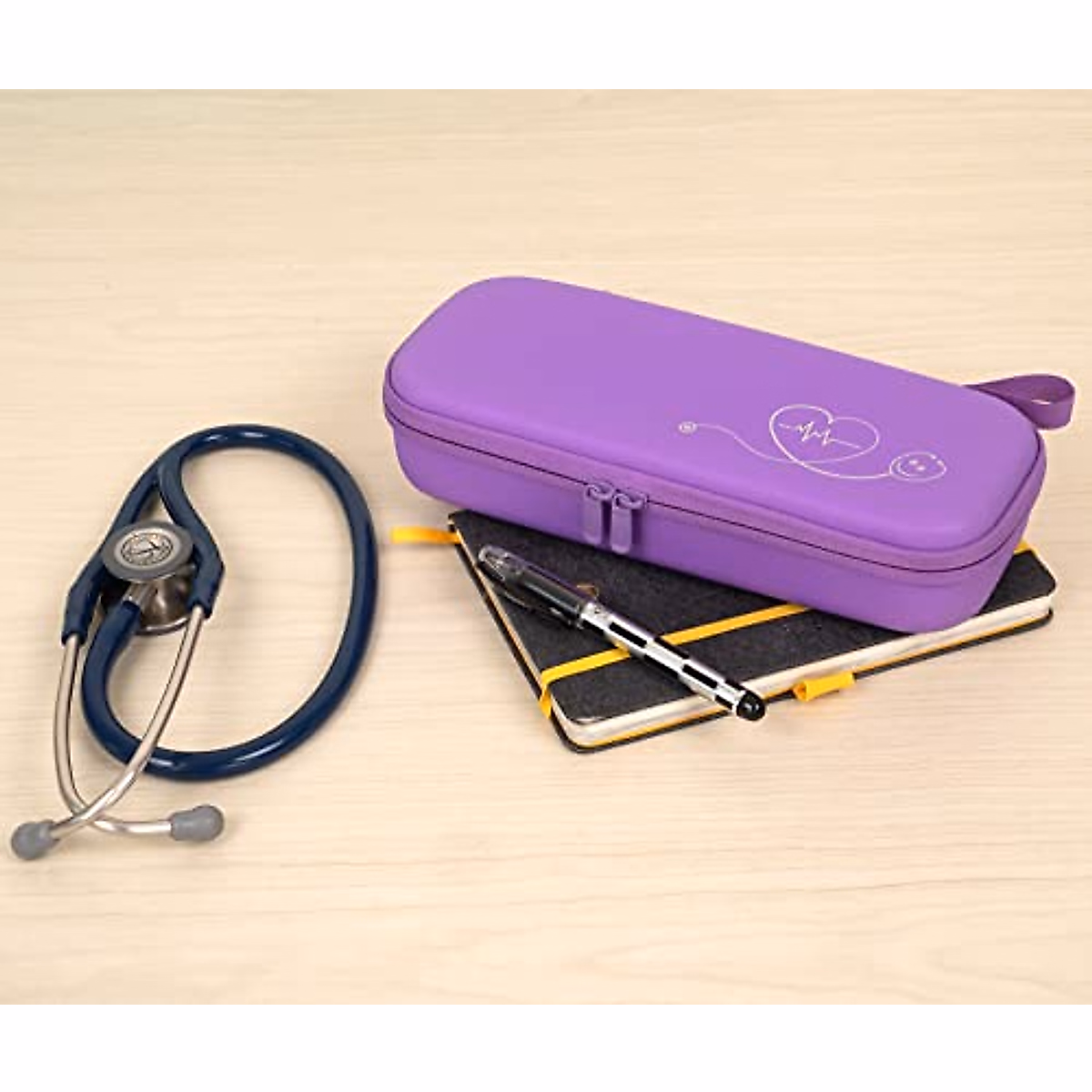 ButterFox Premium Stethoscope Case with Divider and ID Slot for 3M Littmann Classic III, Cardiology IV Diagnostic and More Stethoscopes with Pocket for Nurse Accessories (Purple)