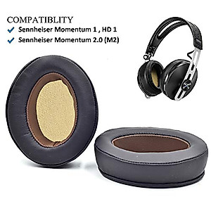 Momentum 2 Ear Pads - Replacement Ear Cushion Compatible with Sennheiser HD1 Momentum 1 Momentum 2.0 (M2) Wireless Over Ear Headphones