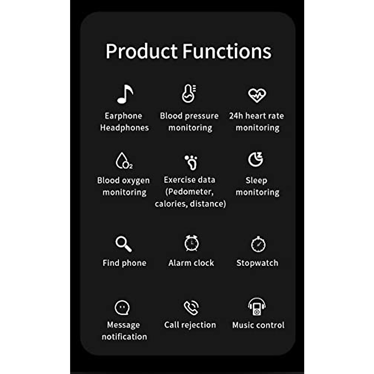 Alliget Smart Watch with Earbuds for Android iPhone, Fitness Tracker with Blood Oxygen Heart Rate Sleep Monitor, 2 in 1 Bluetooth Long Time Standby Sports Watch for Men Women