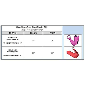 Moda Di Raza - Black Tie Long Ties for Men Ties For Men Zipper Ties Men's/Boy's Black Ties 17 IN