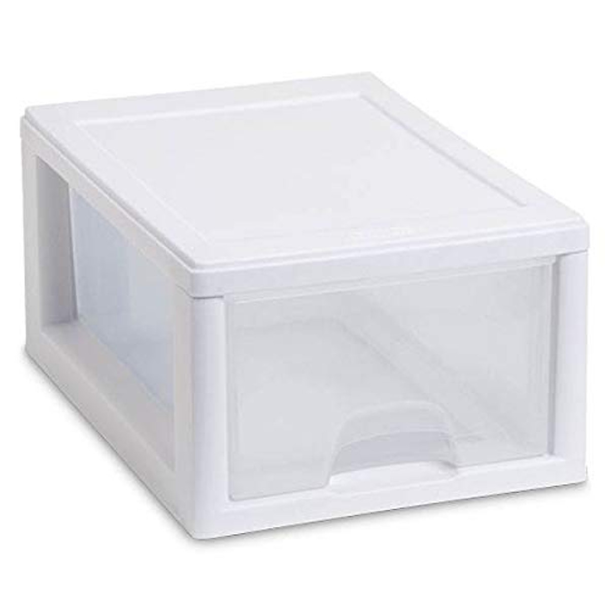 Sterilite 16 Quart Clear Plastic Stacking Storage Drawer Container Box (6 Pack) + 6 Quart Storage Drawer Container Box (6 Pack)