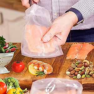 Vacuum-Sealer Rolls Food-Storage Bags for Food - 2 rolls 6"x10' and 2 rolls 8"x10' and 2 rolls 11"x10' Sous Vide cooking, Mircowave & Freezer Food Storage…