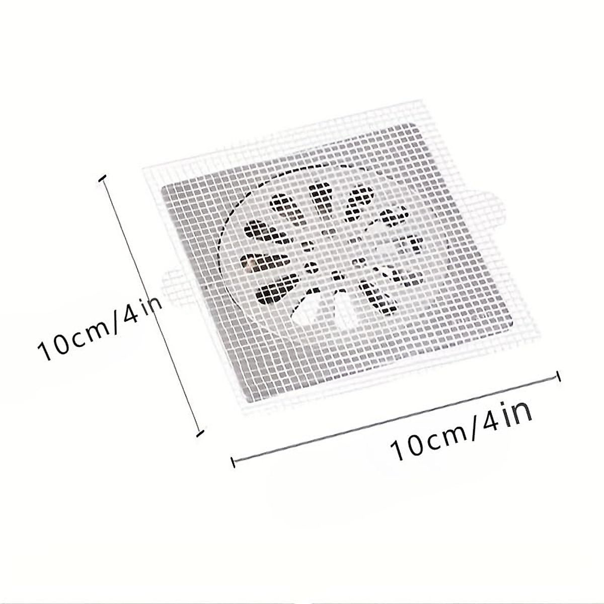 Generic 20PCS Pack,4"" X 4"" Disposable Shower Drain Cover Hair Catcher Shower Drain Mesh Stickers, Bathroom, Laundry, Bathtub, Kitchen, Sink, for Human and pet Hair (20 PCS), White