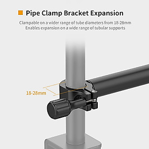 JUSMO LS04 Flexible Arm, Detachable 2-Section Magic Arm for Small Cameras, Lights and More