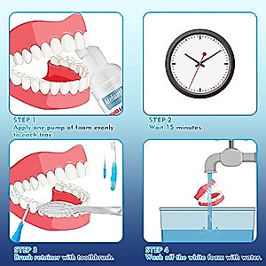 Melanther Retainer Cleaner with Toothbrush - Braces/Aligner Cleaner Whitening Foam for ClearCorrect, Essix, Vivera & Hawley Trays/Aligners, Denture Cleaner & Fights Bad Breath (60 ml)