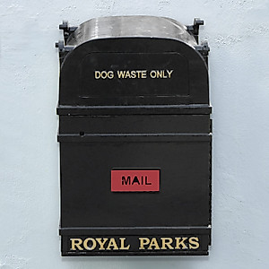 superbobi Mailbox Flag Front Mount Brick Stone Mailbox Stylish Replacement 4" x 2" x 0.5" (Black)