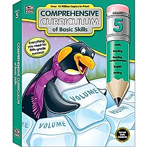 Carson Dellosa Comprehensive Curriculum of Basic Skills 5th Grade Workbooks All Subjects for Ages 10-11, Math, Reading Comprehension, Writing, Grammar, Geometry and More, Grade 5 Workbooks (544 pgs)
