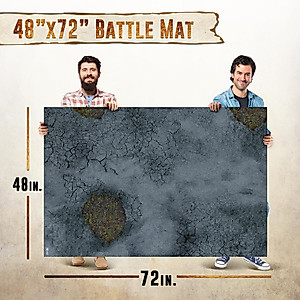 Battle Game Mat for DND - [48" x 72"] Wargaming Tabletop Map - Gaming Board for Warhammer 40k, Dungeons and Dragons, Wargame RPG - Vinyl Gaming Frontline Terrain