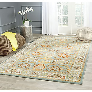 SAFAVIEH Heritage Collection 8'3" x 11' Light Blue/Ivory HG734A Handmade Traditional Oriental Premium Wool Area Rug