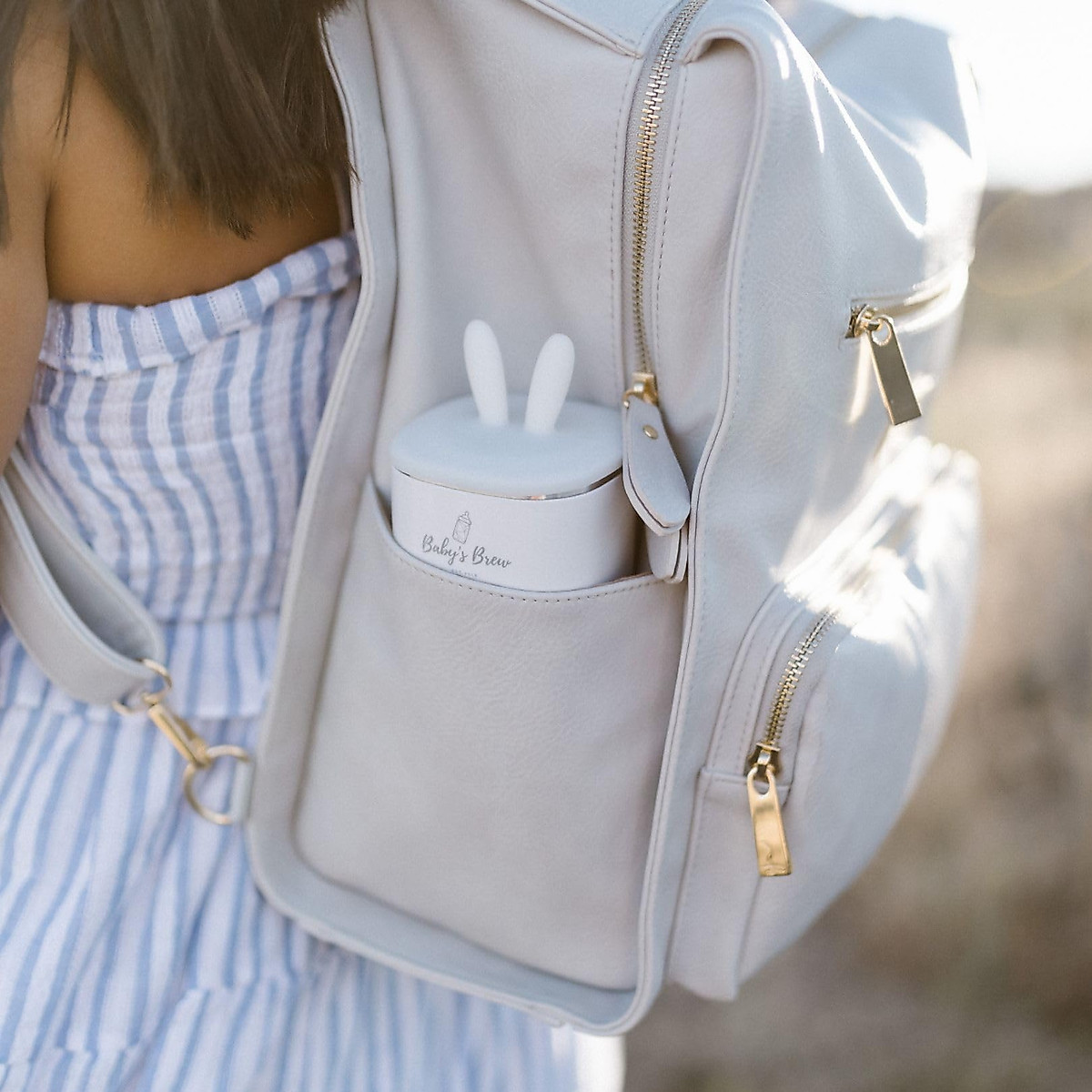 Baby's Brew Portable Bottle Warmer Pro - Milk Warmers for Breastmilk or Formula, Leak-Proof Design, Travel-Friendly, Cordless, Battery-Powered, 8-12 Hour Battery Life, Baby Shower Set (Warmer Only)