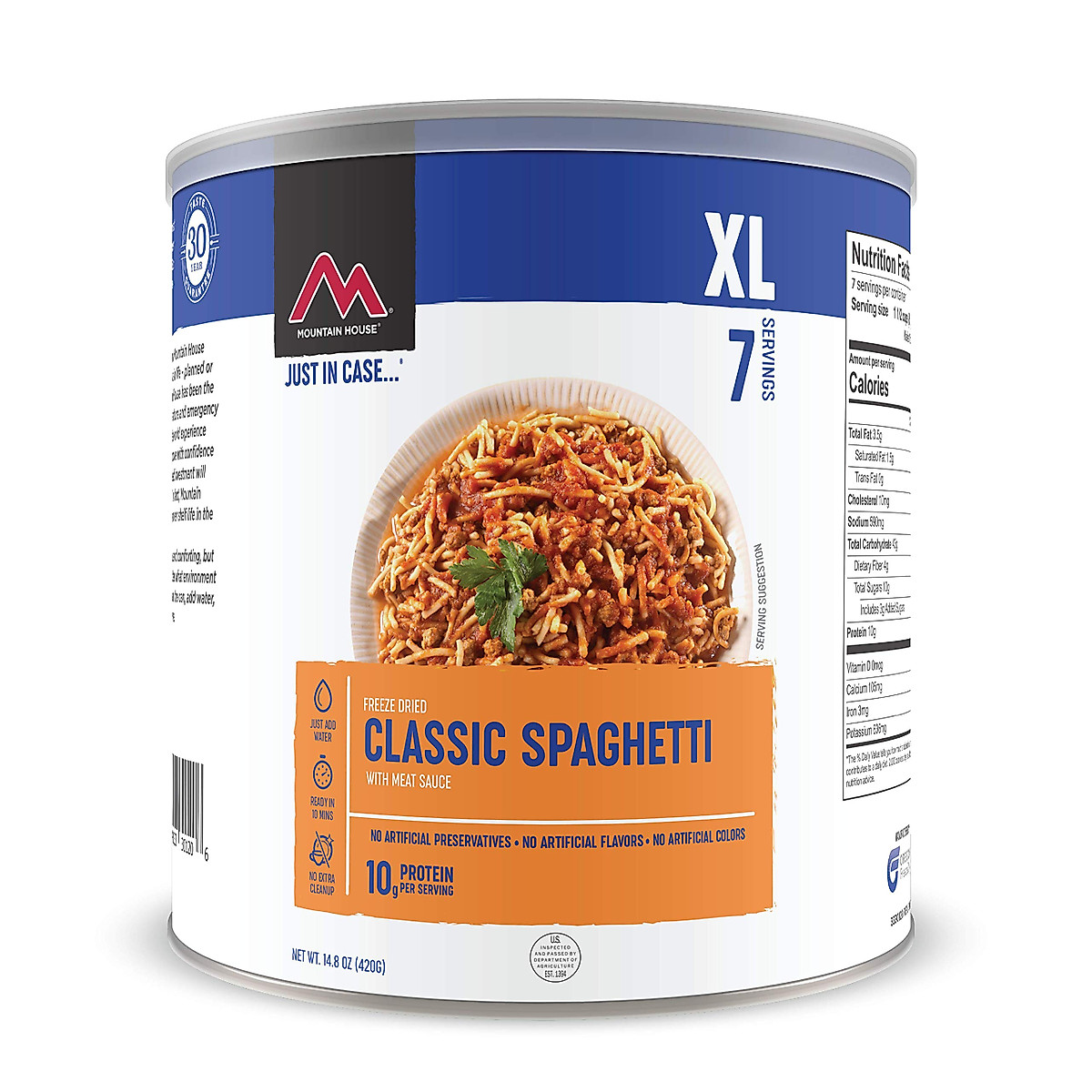 Mountain House Classic Spaghetti with Meat Sauce and Chili Mac with Beef | Freeze Dried Survival & Emergency Food | #10 Cans
