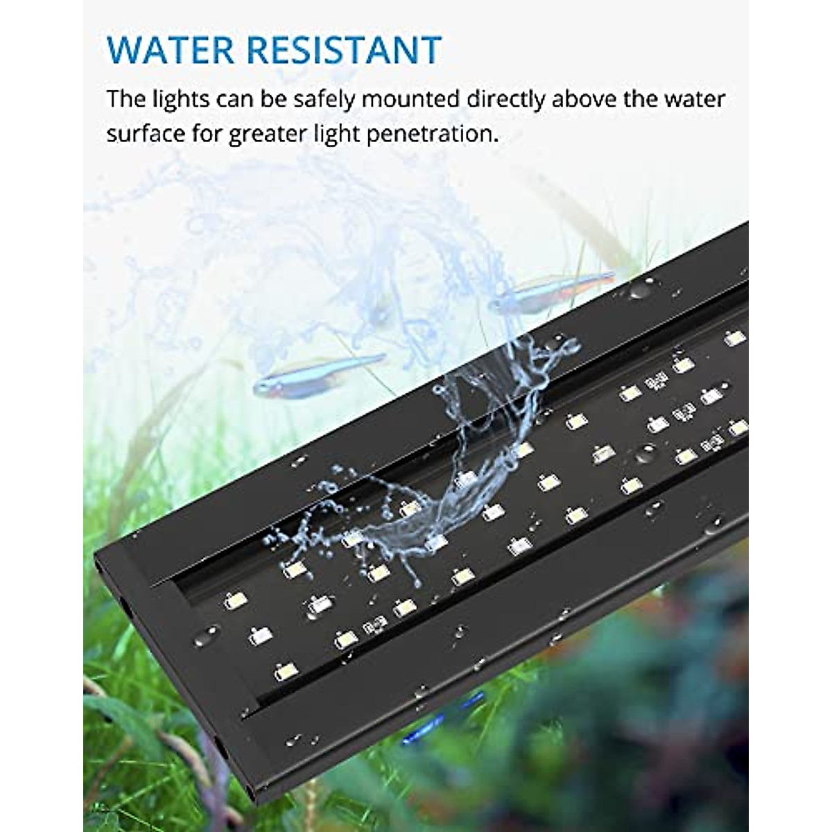 NICREW Full Spectrum Planted LED Aquarium Light, with Timer, for Freshwater Fish Tank, 12-18 Inch, 9 Watts