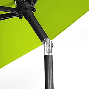 WO Home Furniture Patio Umbrella 9ft Outdoor Market Table Round Umbrella Sun Shade (Lime Green)