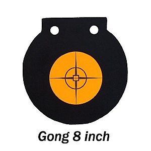 AR500 Steel Shooting Target Kit - 8" Gong, Gong Stand Brackets and (2) 4" Gongs