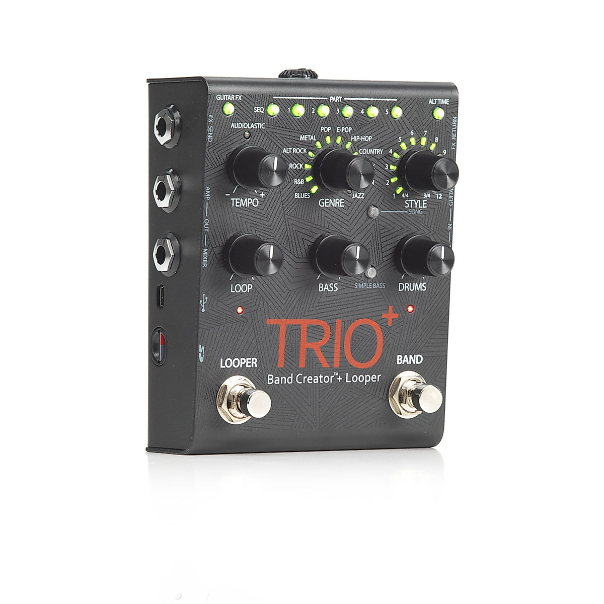 Digitech Trio+ Band Creator + Looper w/ Patch Cables and Power Supply