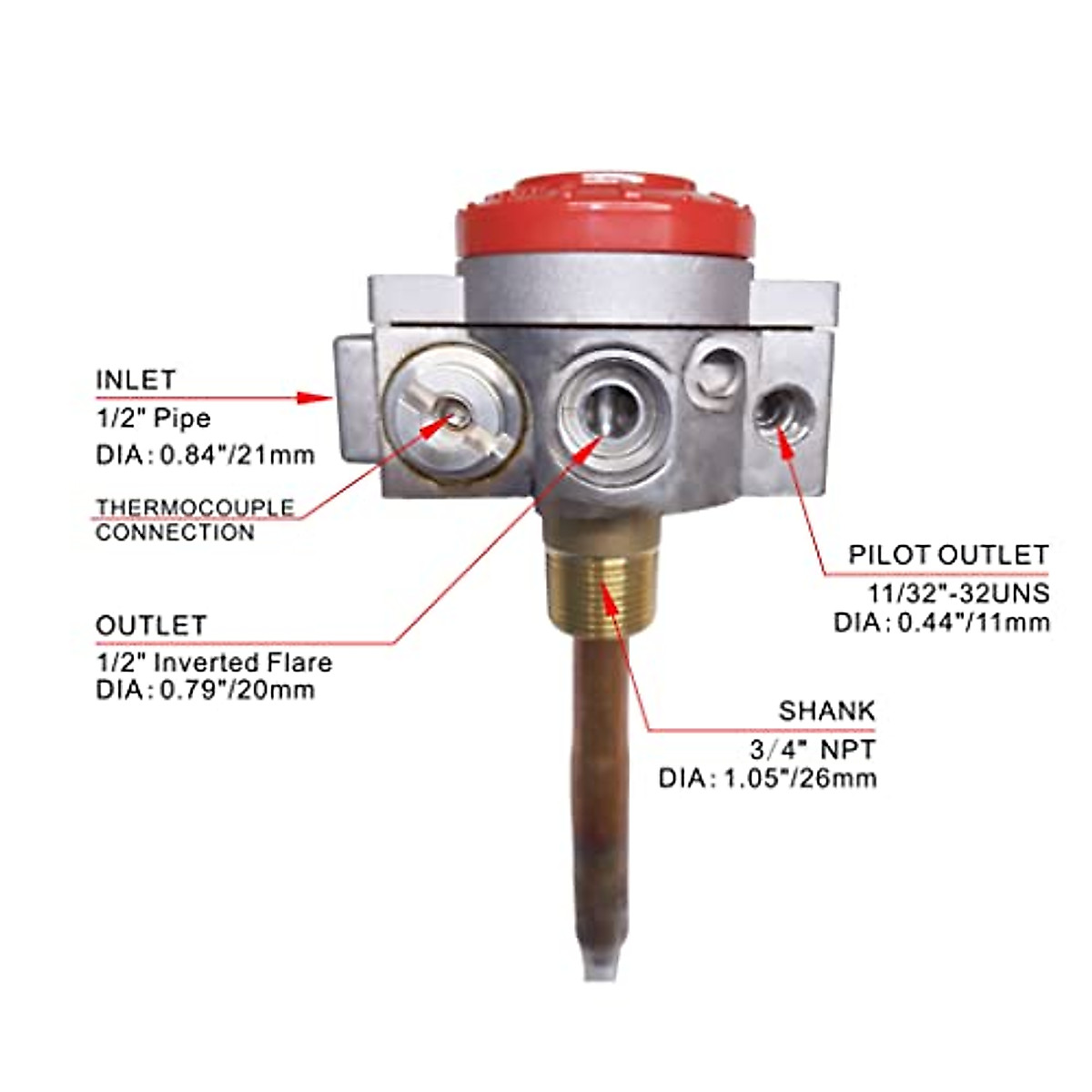 110-326 Natural Gas Water Heater Thermostat. Gas Water Heater Valve JXHONG