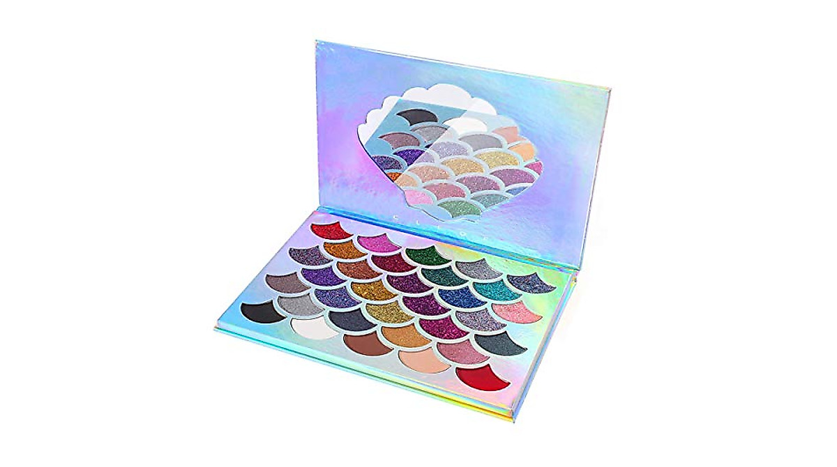 Mermaid Glitter Eyeshadow Palette - 32 Vibrant Colors for Stunning Looks