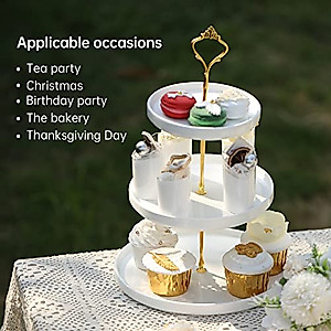 8 Pack Cake Stands Set White Ceramic Cupcake Holder Dessert Display Plate Decor Serving Platter for Party Wedding Birthday Baby Shower Celebration Home…