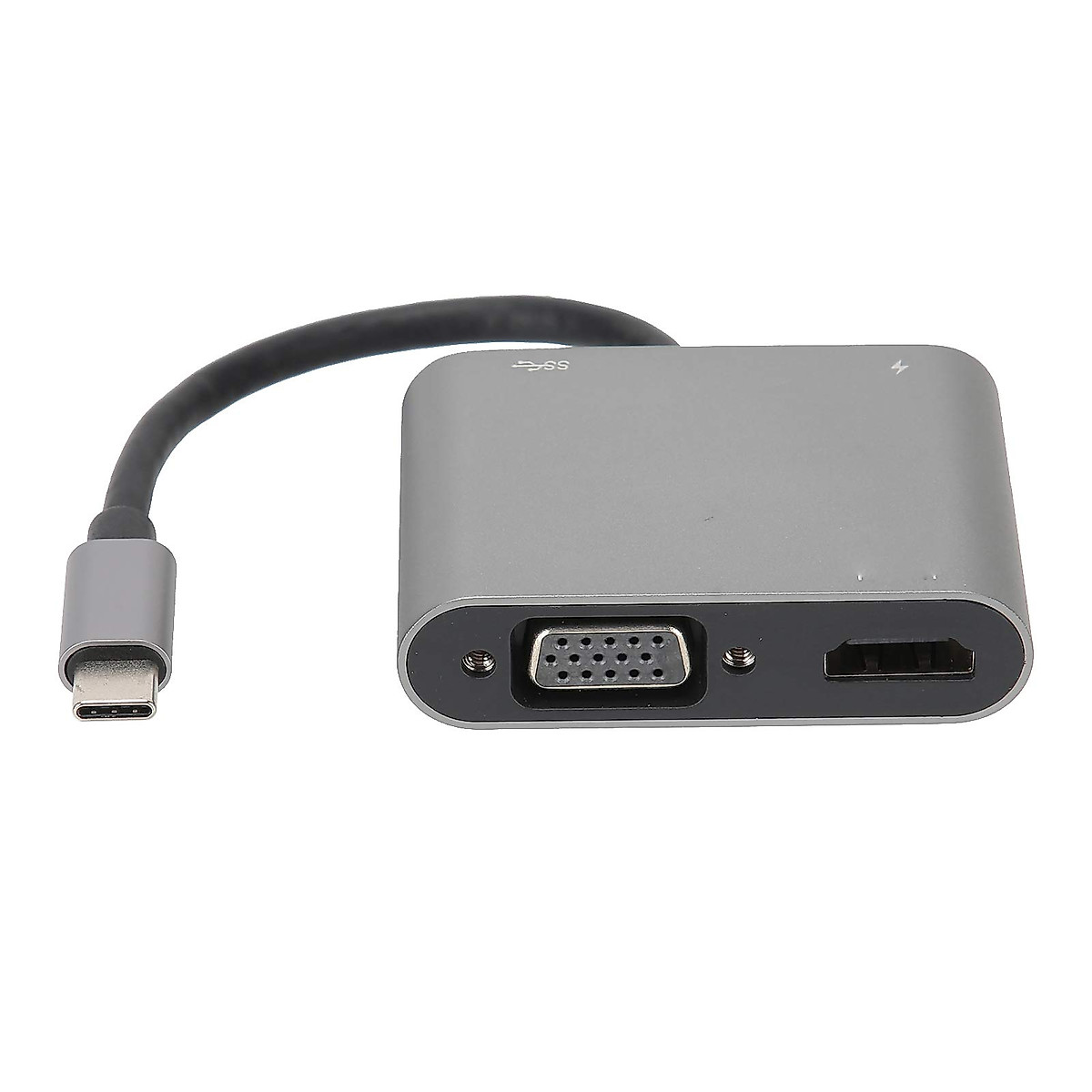 Shipenophy Type-C Hub Stable Operation 4-in-1 USB 3.0/3.1 Specifications Silver Durable Type‑C Adapter for PC Laptop Computer