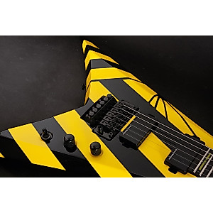 Washburn Parallaxe 6 String Electric Guitar, Right, Black,Rose,Yellow (PXV-MS260FRK-D)