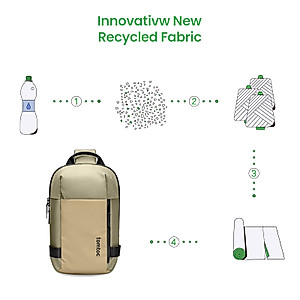 tomtoc Compact EDC Sling Bag, Chest Shoulder Crossbody Bag for 11 inch 2025 iPad A16, iPad Air M3&M2, iPad Pro M4, M2&M1, Nintendo Switch/OLED, Slim Lightweight Daypack for Daily Use - XS Size