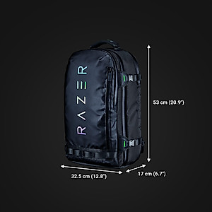 Razer Rogue v3 18" Gaming Laptop Backpack: Tear & Water Resistant Exterior - Mesh Side Pocket for Water Bottles - Dedicated Laptop Compartment - Fits Up to 18 inch Laptop
