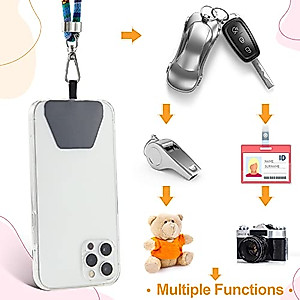 Flutesan 3 Sets Phone Lanyards Universal Cell Phone Crossbody Lanyard with Phone Patch Tab Adjustable Size Boho Rope