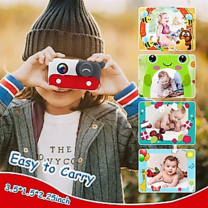 GIENEX Kids Digital Camera, Children Selfie Video Camcorder 1080P Lens 2.4 Inch HD, Best Christmas Electronic Gifts Toys for Age 3-10 Years Old Boys & Girls Toddlers