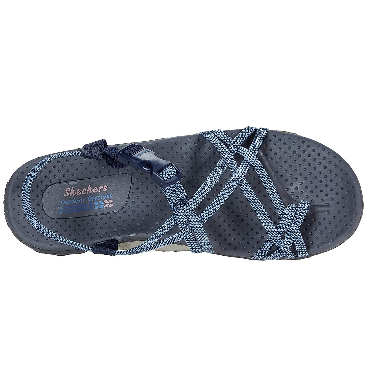 Skechers Women's Reggae-IRIE MON Sport Sandal, Navy/Blue, 9