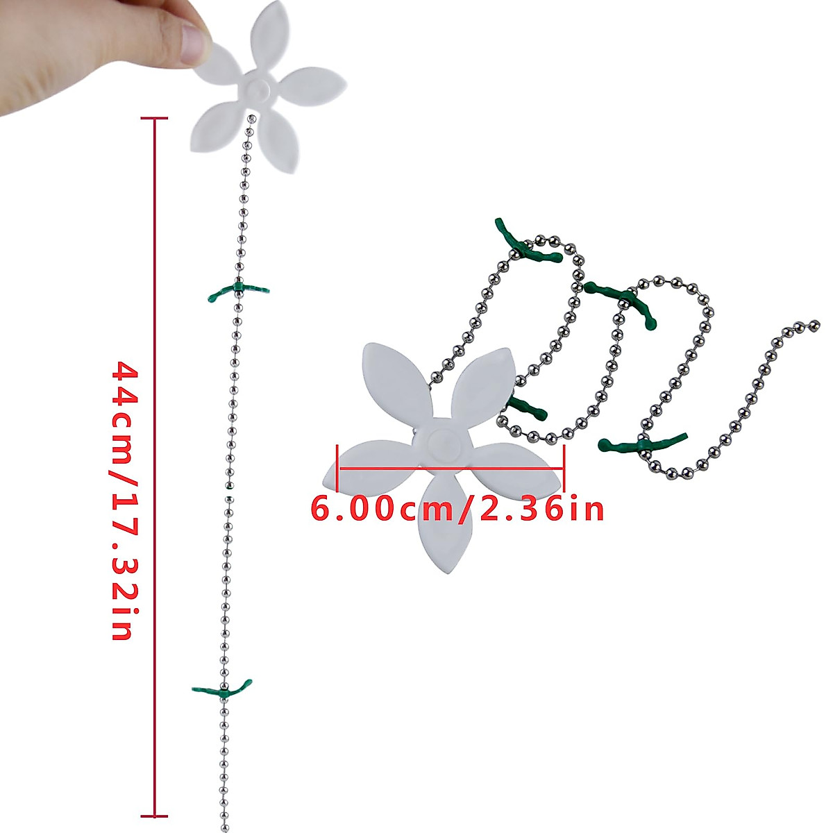 12 Pcs Flower Shape Shower Drain Sink Remover Hair Filter Chain Hook Flower Drain Hair Catcher Drain Clog Protectors Catcher Strainer Hair Snare Easy to Install and Clean for Bathroom Tub