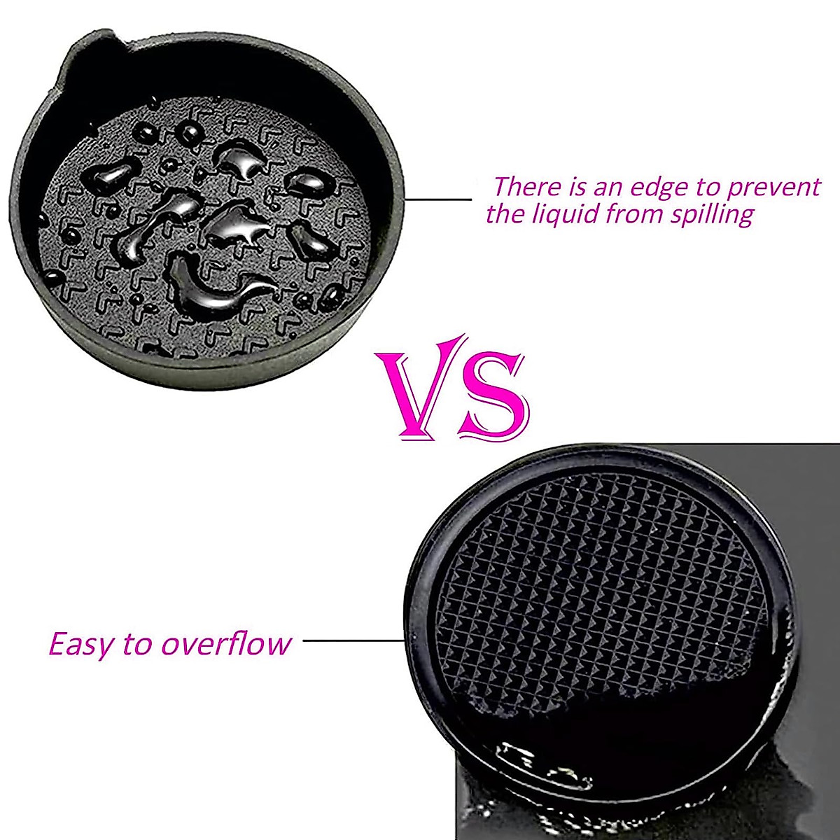 UGSHY Pack of 4 Car Cup Holder, Non-Slip Recessed Car Interior Accessories, Silicone Car Coasters, Universal for Most Car (Black #Arrow)