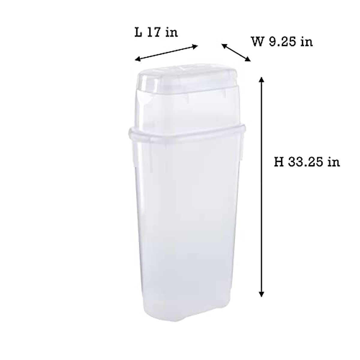 Rubbermaid Wrap N’ Craft, Plastic Storage Container for Wrapping Paper and Crafting Supplies, Fits Up to 20 Rolls of Standard 30” Wrapping Paper, Two Compartments, Slim Design, Clear Exterior