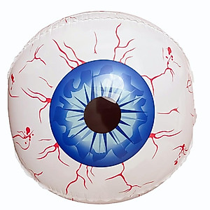 Giant Inflatable 4D Eye Balls, Halloween Decorations, Scary Tree Ornaments, 2 Pack, Blue