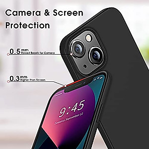 X-level Compatible iPhone 13 Mini Case Slim Fit Ultra-Thin [Guardian Series] Soft TPU Matte Finish Coating Phone Cases Lightweight Back Cover for iPhone 13 Mini with Comfortable Grip (2021)- Black