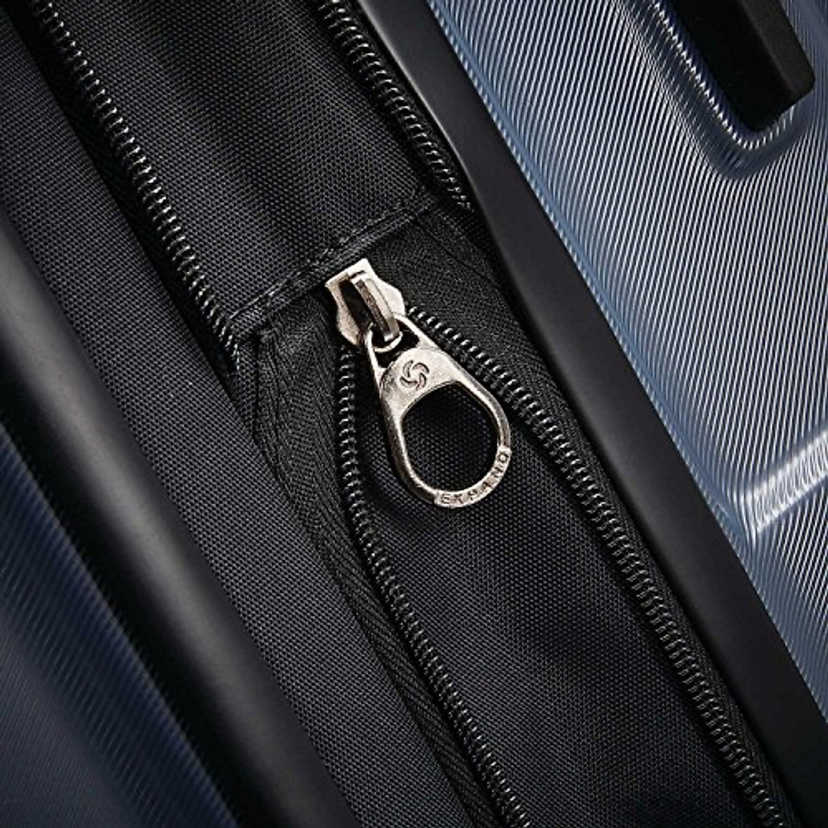 Samsonite Centric Hardside Expandable Luggage with Spinner Wheels, Blue Slate, Checked-Medium 24-Inch