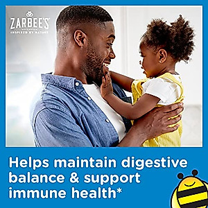 Zarbee's Kid's Daily Probiotic Blend Gummies with 2 Strains for Digestive Support; Easy to Chew; Kids Daily Probiotics Gummies; Gluten-Free & Drug-Free; Ages 2+; Natural Fruit Flavors; 50 Count