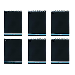 Mead Cambridge Notebook, Wirebound Notepad, Stiff-Back, 8.5 x 11 inches, White, 6 Pack (59882)