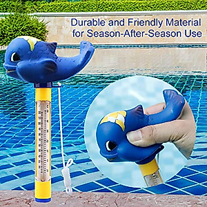 Blufree Pool Thermometer Floating, Shatter Resistant, Indoor Outdoor Thermometer Pond Water Thermometer for Swimming Pools, Spas, Hot Tubs, Aquariums & Pond