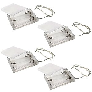 AIMPGSTL 4PCS 3 AA Battery Holder with Switch, 4.5V Battery Holder with Switch, 3X 1.5V AA Battery Holder and Switch