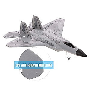 Goolsky FX822 F-22 Raptor Model Fighter, 2CH RC Plane, 2.4GHz Remote Control Airplane, EPP Fixed-Wing Aircraft RTF Toy for Kids and Adults