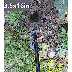 TCBWFY Garden Auger Drill Bit for Planting 3.5"x16"and 1.6"x16.5"Auger Drill Bit Plant Flower Bulb Auger Spiral Hole Drill Earth Post Umbrella Bulb Planter Auger for 3/8" Hex Drive Drill