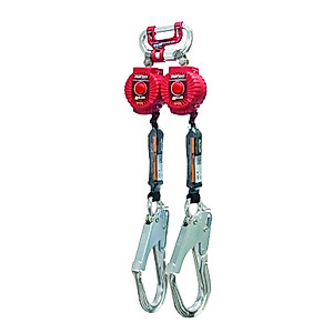 Miller Honeywell Ademco Miller Twin Turbo 6-Foot Fall Protection System with G2 Connector and Aluminum Locking Rebar Hooks (MFLC-12-Z7/6FT)