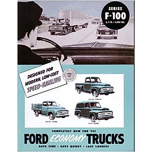 1953 Ford F100 Truck Sales Brochure Literature Book