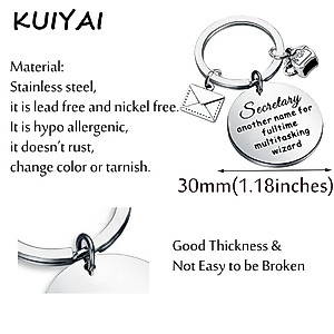 KUIYAI Secretary Keychain Secretary Staff Gift Office Worker Gift Receptionist Gift Secretary Retirement Gift (KEY-Secretary S)