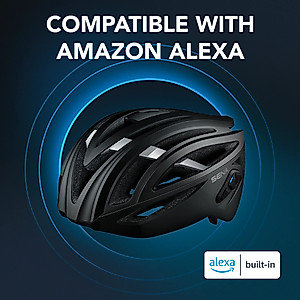 Sena R2X Smart Road Cycling Helmet with Alexa Built-in and Mesh Intercom (Matte White, Large)