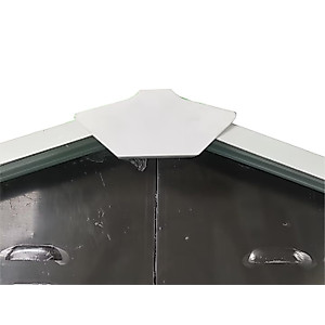 Outdoor Metal Storage Shed with Singe Lockable Door,Galvanized Metal Shed with Air Vent Suitable for The Garden,Tiny House Storage Sheds Outdoor for Backyard Patio Lawn-5'x 3', Black