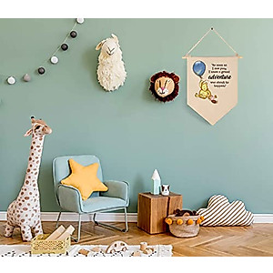 As Soon As I Saw You-Adventure was About to Happen-Christmas Birthday Party Bunting-Baby Gift Shower-Winie Wall Flag Decor Gift The Pooh-Banner Sign Gift for Nursery Bedroom Playroom Front Door