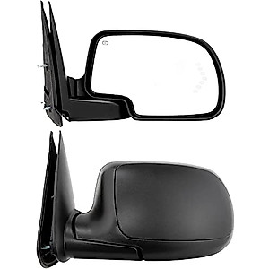 MOTOOS Towing Mirrors Replacement for 2007-2014 Chevrolet Silverado GMC Sierra 1500 2007-2012 Cadillac Escalade Chevrolet Tahoe with Turn Signal Power Heated Mirrors Pair
